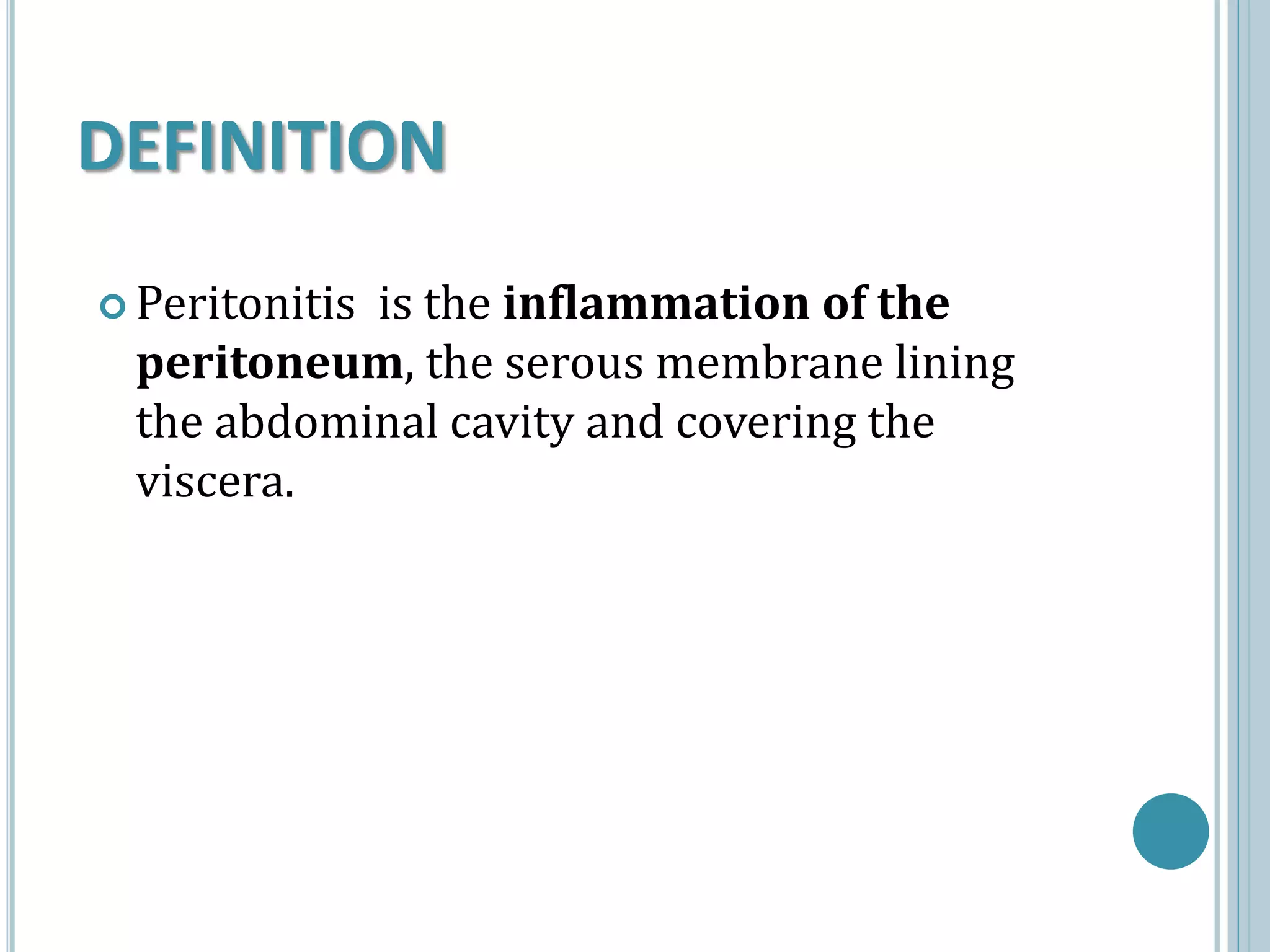 Peritonitis | PPTX