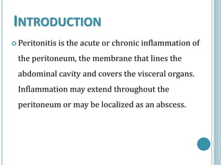 Peritonitis | PPTX