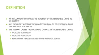 Peritonitis | PPTX