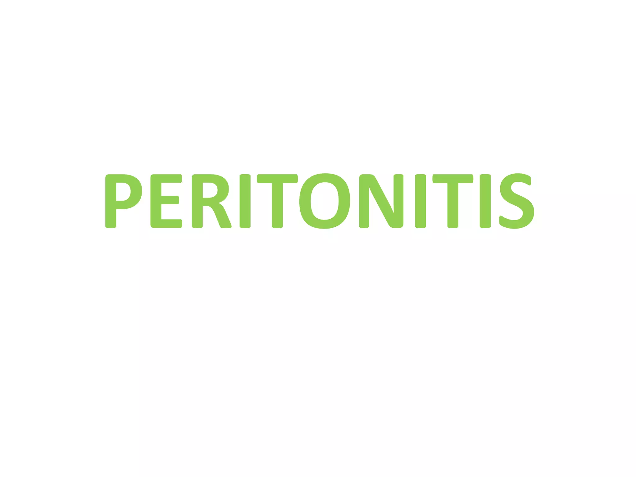 Peritonitis Pptx
