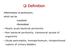 Peritonitis Seminar pptx | PPTX