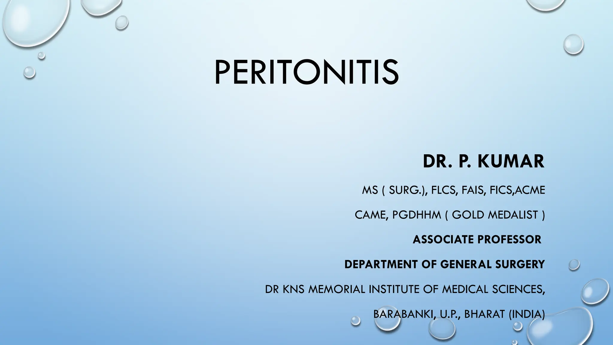 Acute & Chronic Peritonitis / Acute abdomen.pptx