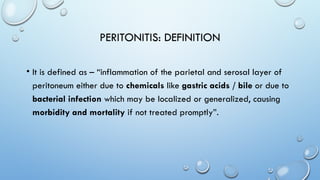 Acute & Chronic Peritonitis / Acute abdomen.pptx