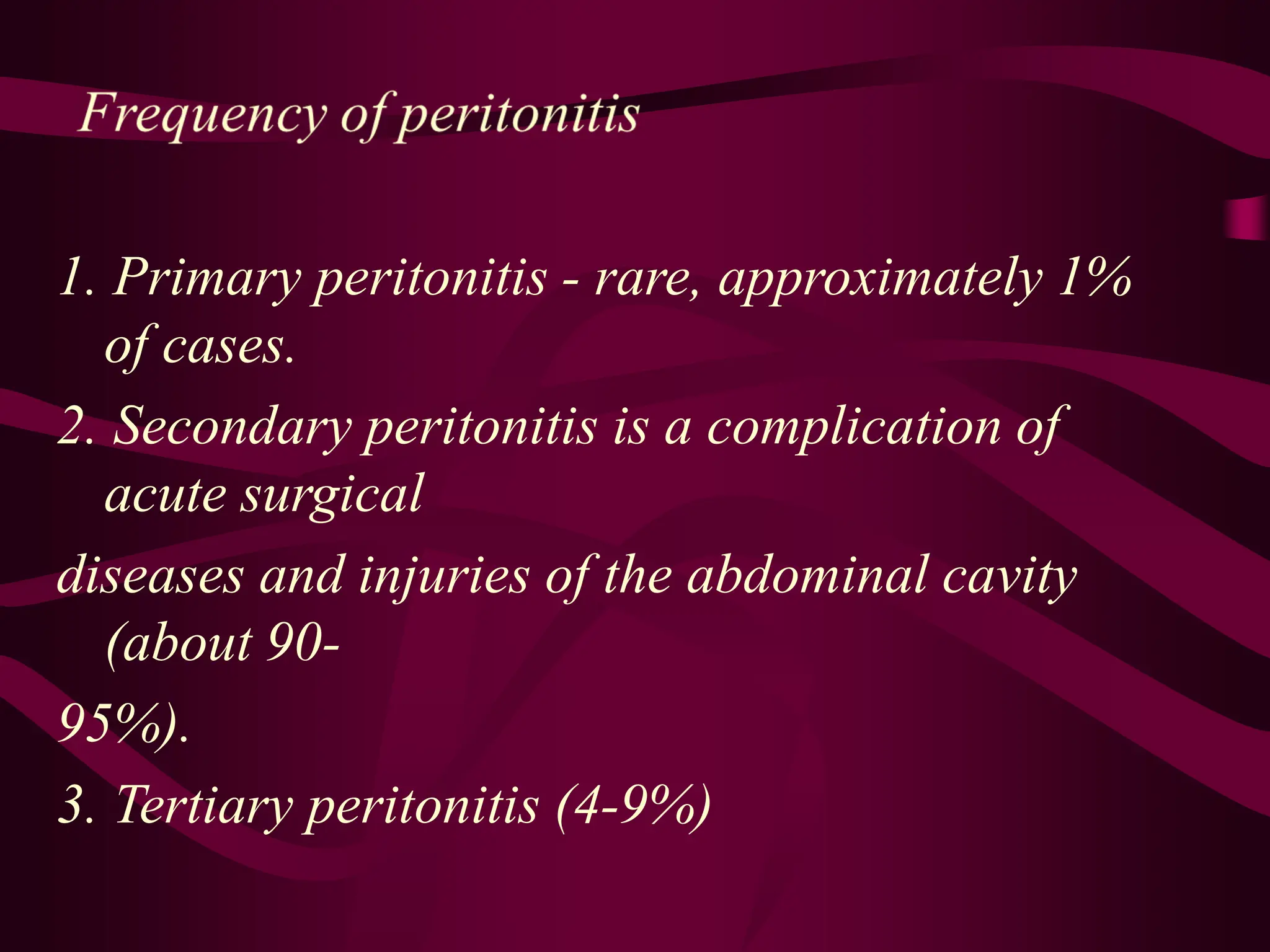 Peritonitis (1).ppt or inflammation of peritoneum | PPT