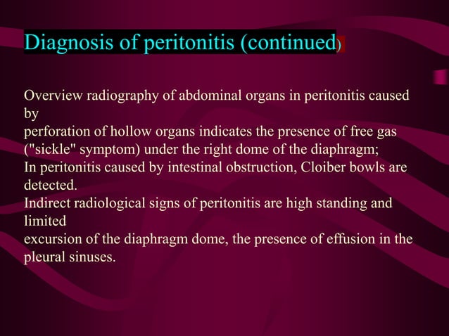 Peritonitis (1).ppt or inflammation of peritoneum | PPT
