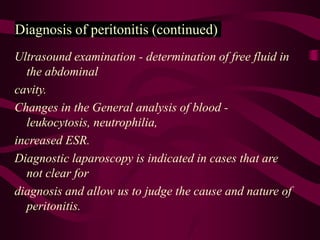 Peritonitis (1).ppt or inflammation of peritoneum | PPT