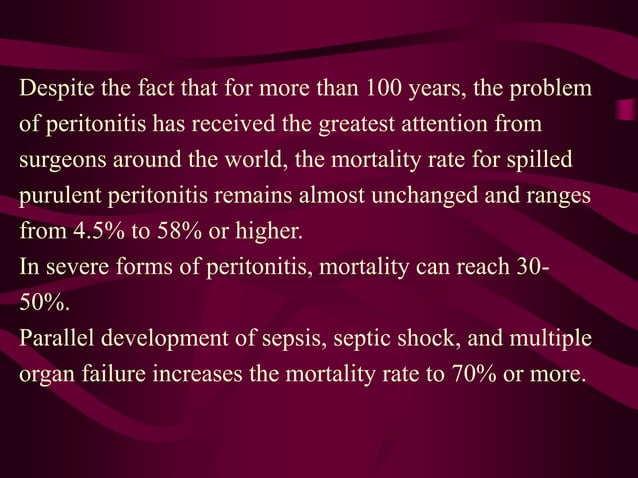Peritonitis (1).ppt or inflammation of peritoneum | PPT