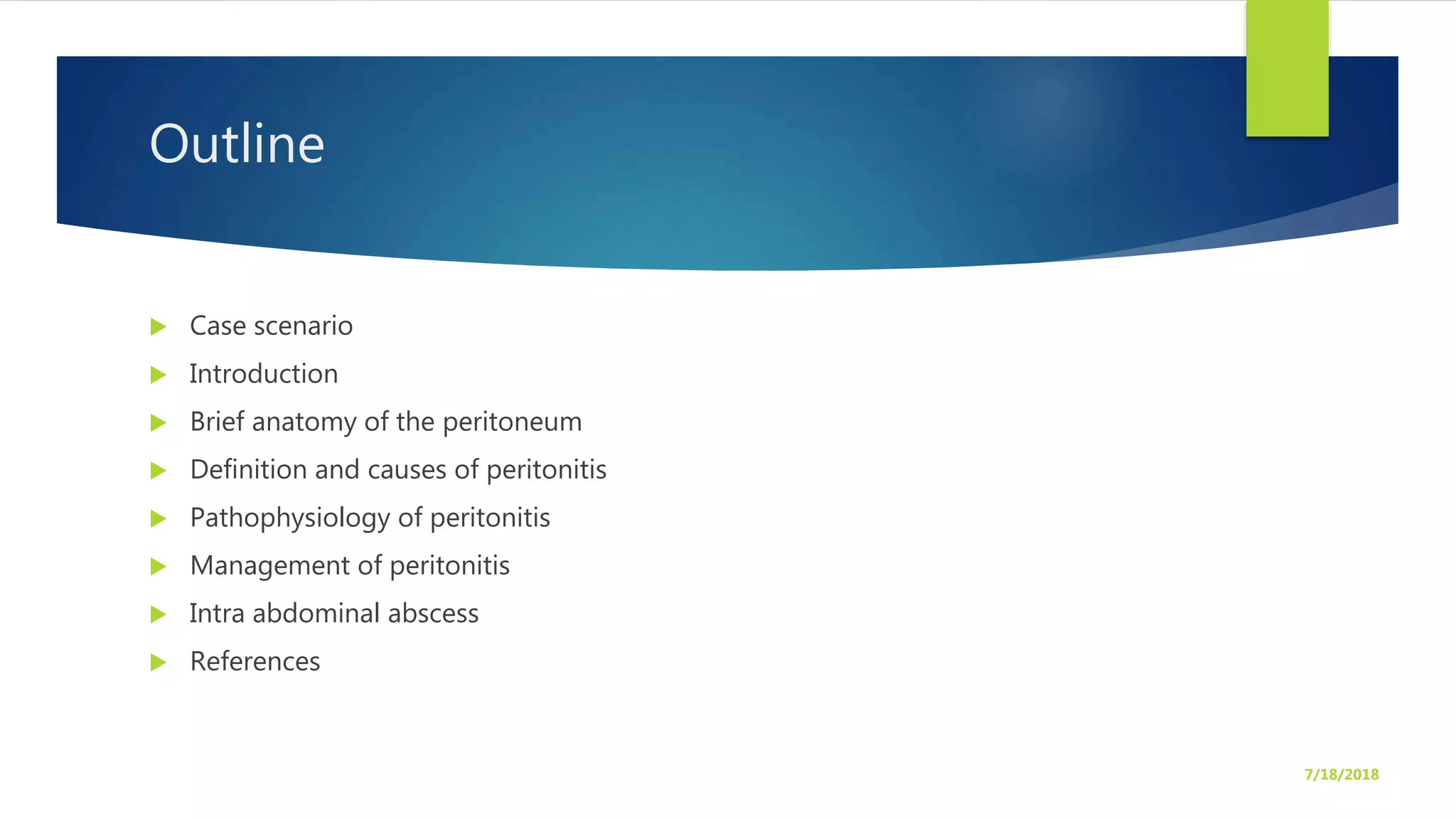 Peritonitis and intra abdominal abscess | PPTX