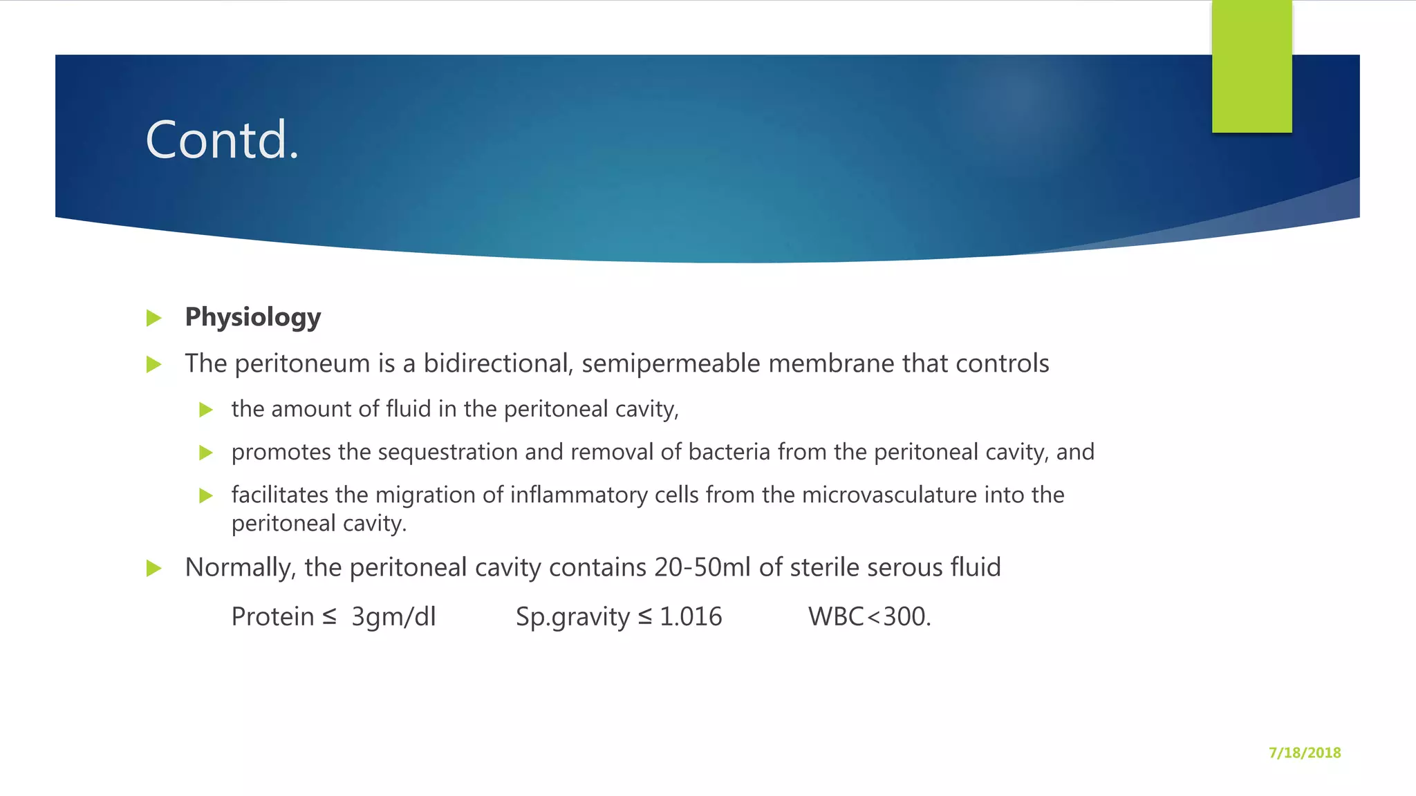 Peritonitis and intra abdominal abscess | PPTX