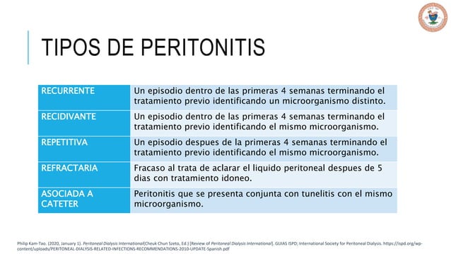 Peritonitis asociada a dialisis peritoneal .pptx