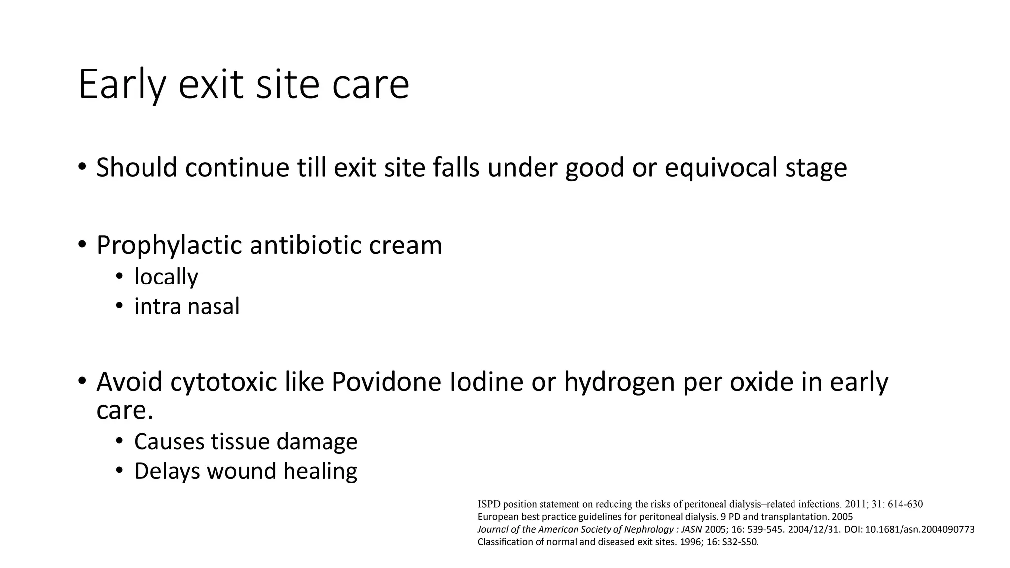 Peritonitis, exit site care, catheter related infection | PPTX