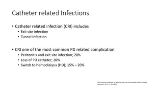 Peritonitis, exit site care, catheter related infection | PPTX