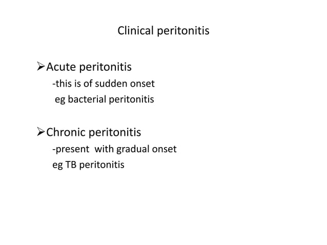 Peritonitis Rochi sfuchas | PPTX