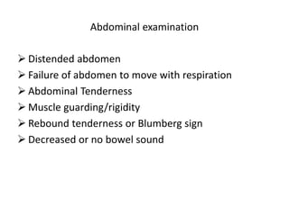 Peritonitis Rochi sfuchas | PPT | Free Download
