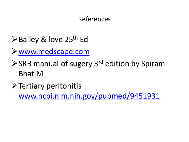 Peritonitis Rochi sfuchas | PPTX