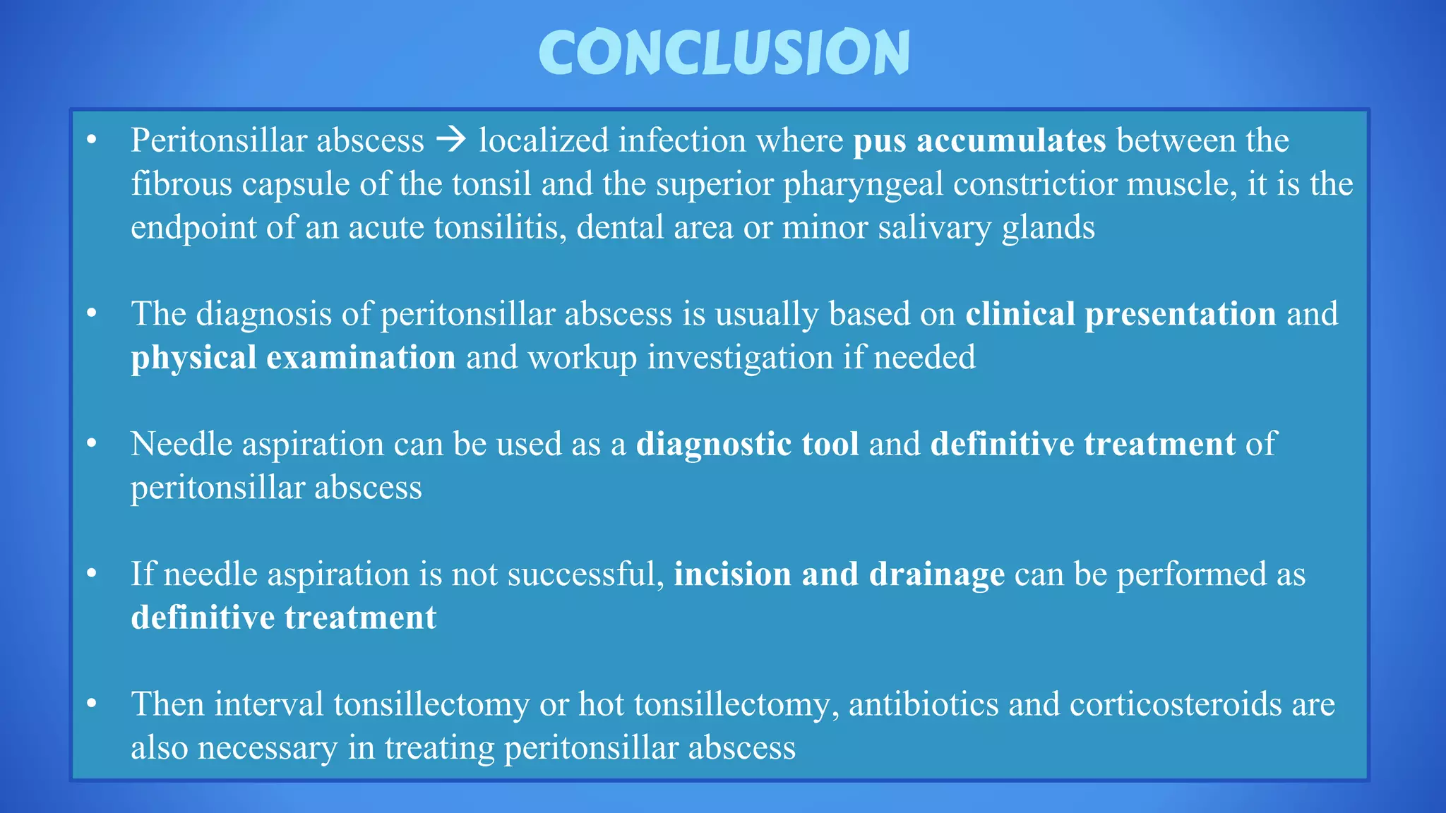 Peritonsillar Abscess (Quinsy) | PPT