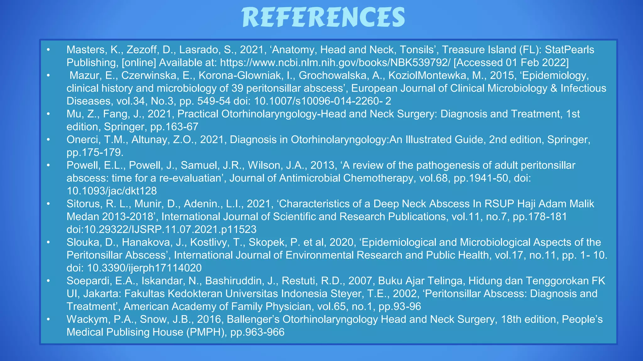 Peritonsillar Abscess (Quinsy) | PPT