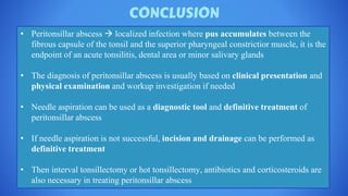 Peritonsillar Abscess (Quinsy) | PPT