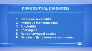 Peritonsillar Abscess (Quinsy) | PPT