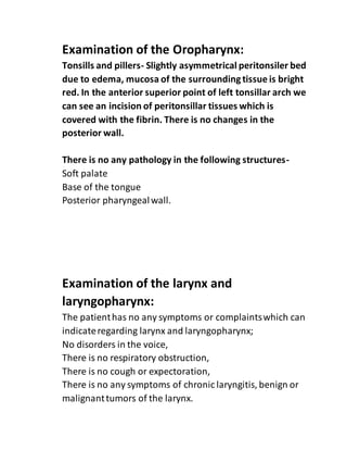 Peritonsillar abscess case report | PDF