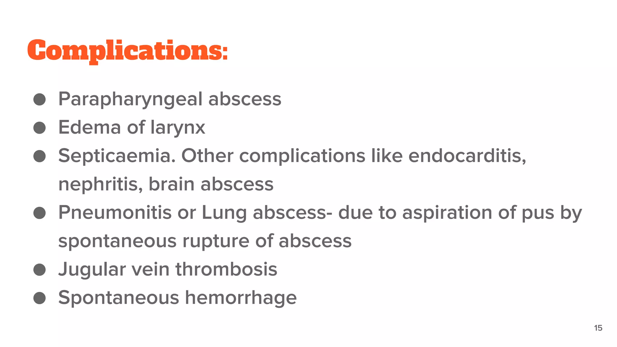 Peritonsillar abscess (quinsy) | PPTX