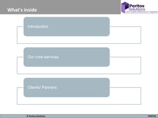 Peritos it solutions capability deck marketing | PPTX