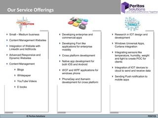 Peritos it solutions capability deck marketing | PPTX