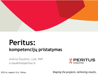 Peritus kompetencijos | PPT