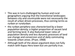 Periurbanization and its interfaces | PPTX