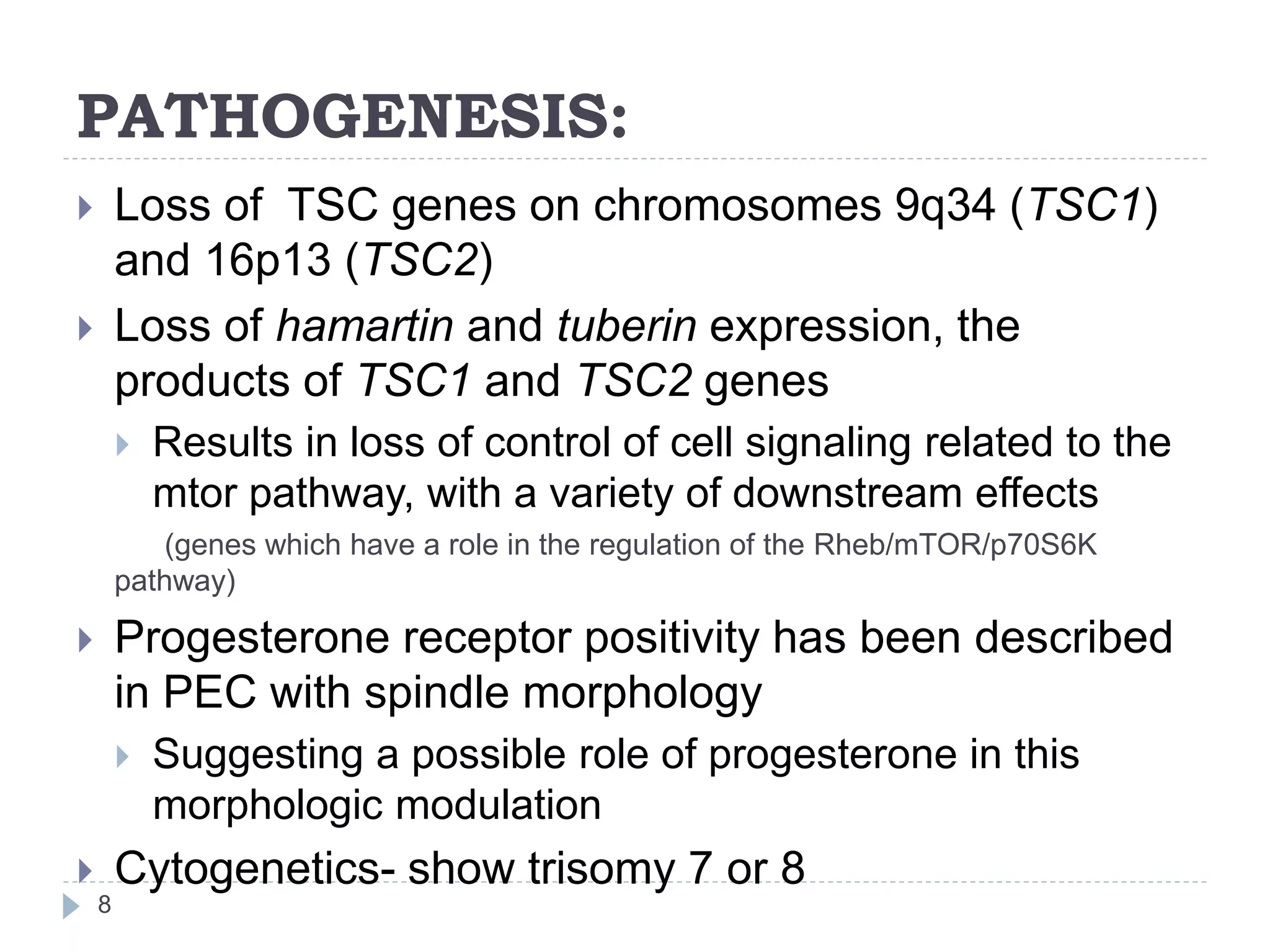 Perivascular epithelioid cell neoplasm (PEComas) | PPTX | Genetics ...