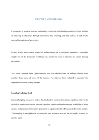 Periyar University MBA Project Report PDF Download Learning and Development analysis | PDF