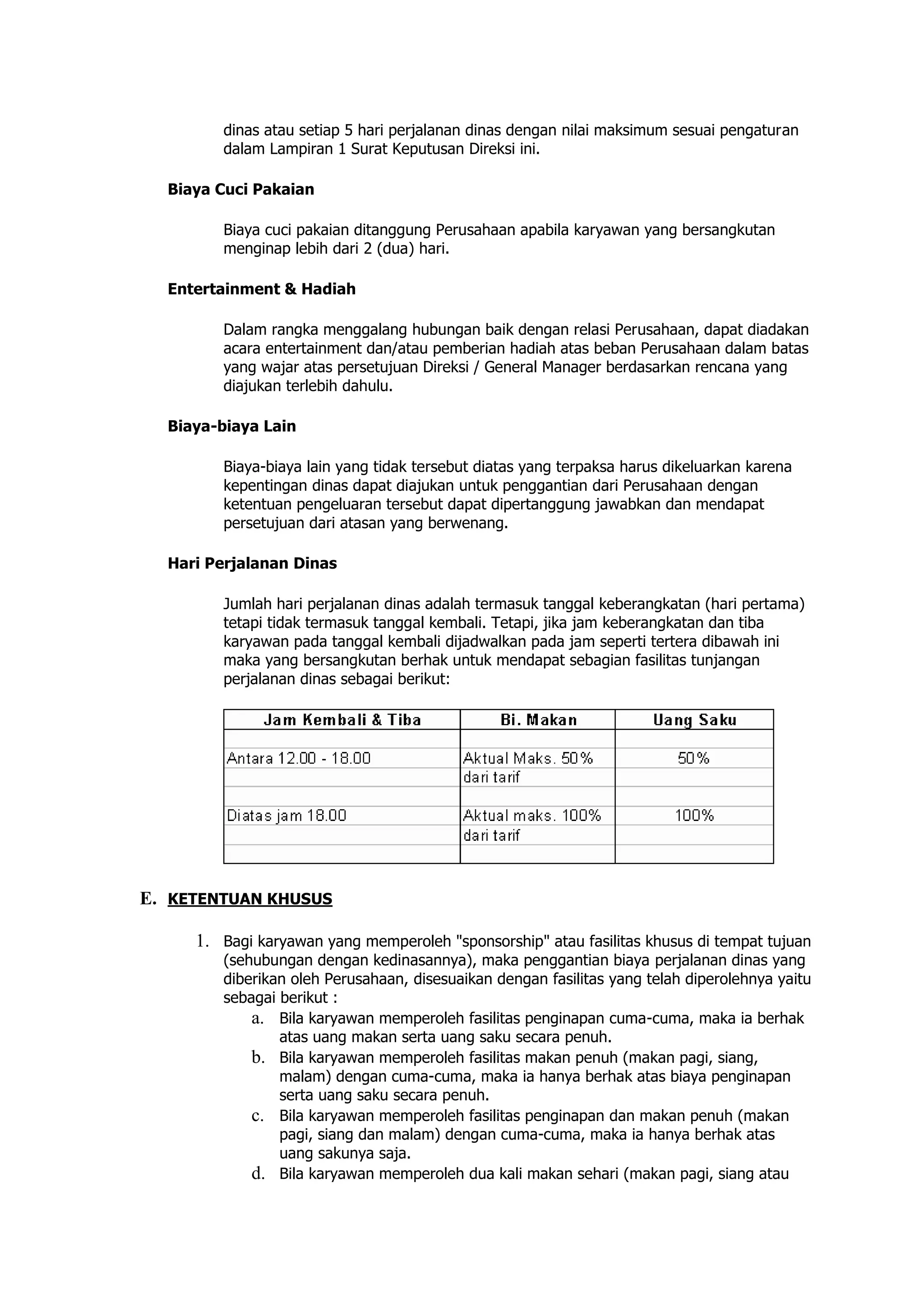 Perjalanan dinas info | DOCX