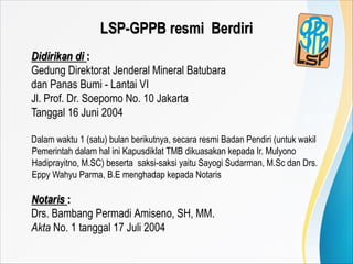 Perjalanan lsp gppb | PDF
