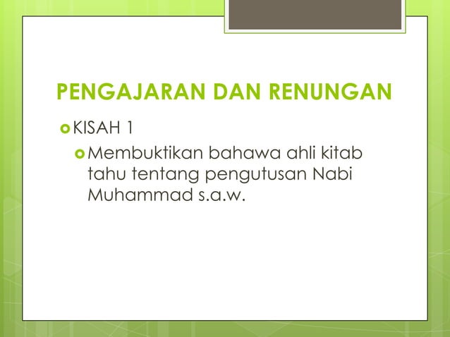 Perjalanan yang pertama ke negeri syam dan usaha | PPT