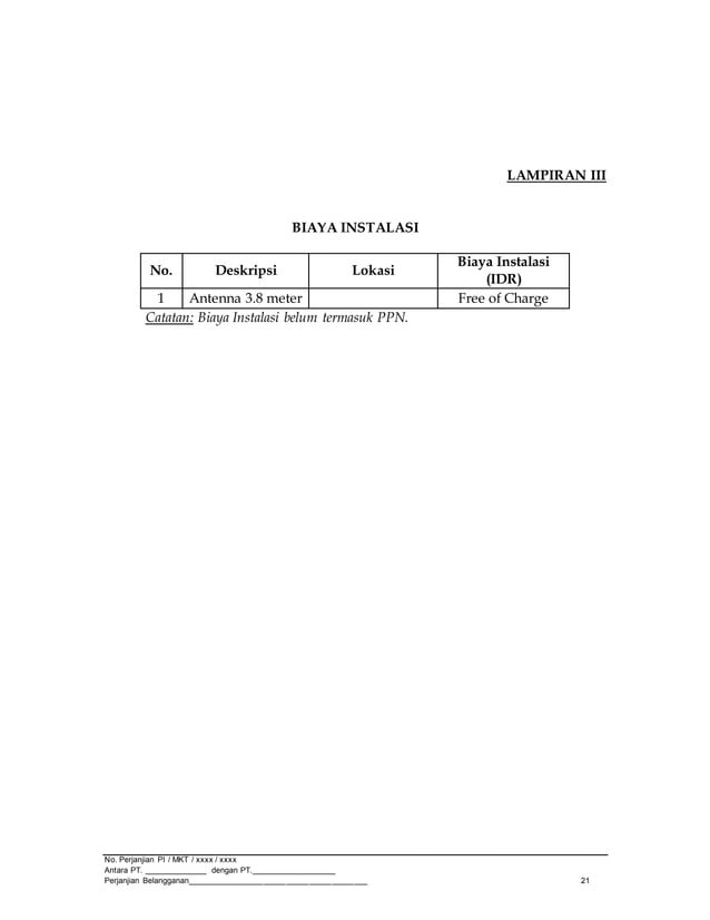 Contoh Perjanjian Berlangganan sistem elektronik Terbaru (Beli ...
