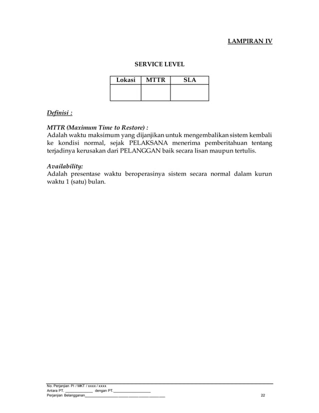 Contoh Perjanjian Berlangganan sistem elektronik Terbaru (Beli ...