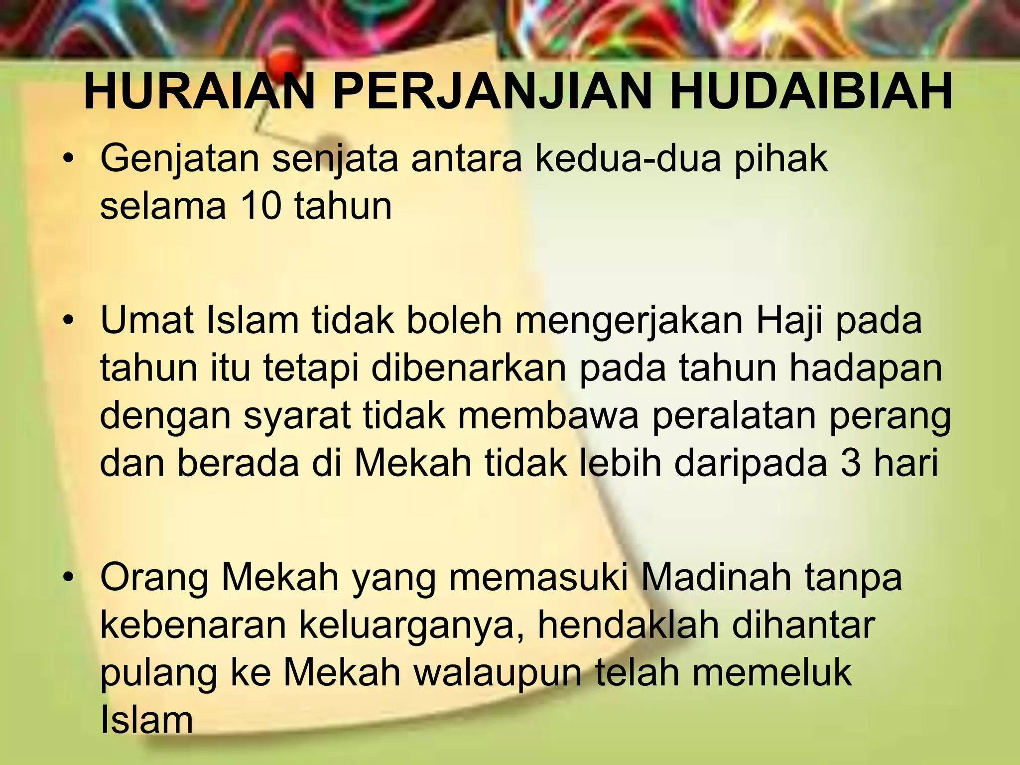 Perjanjian Hudaibiyah | PPTX