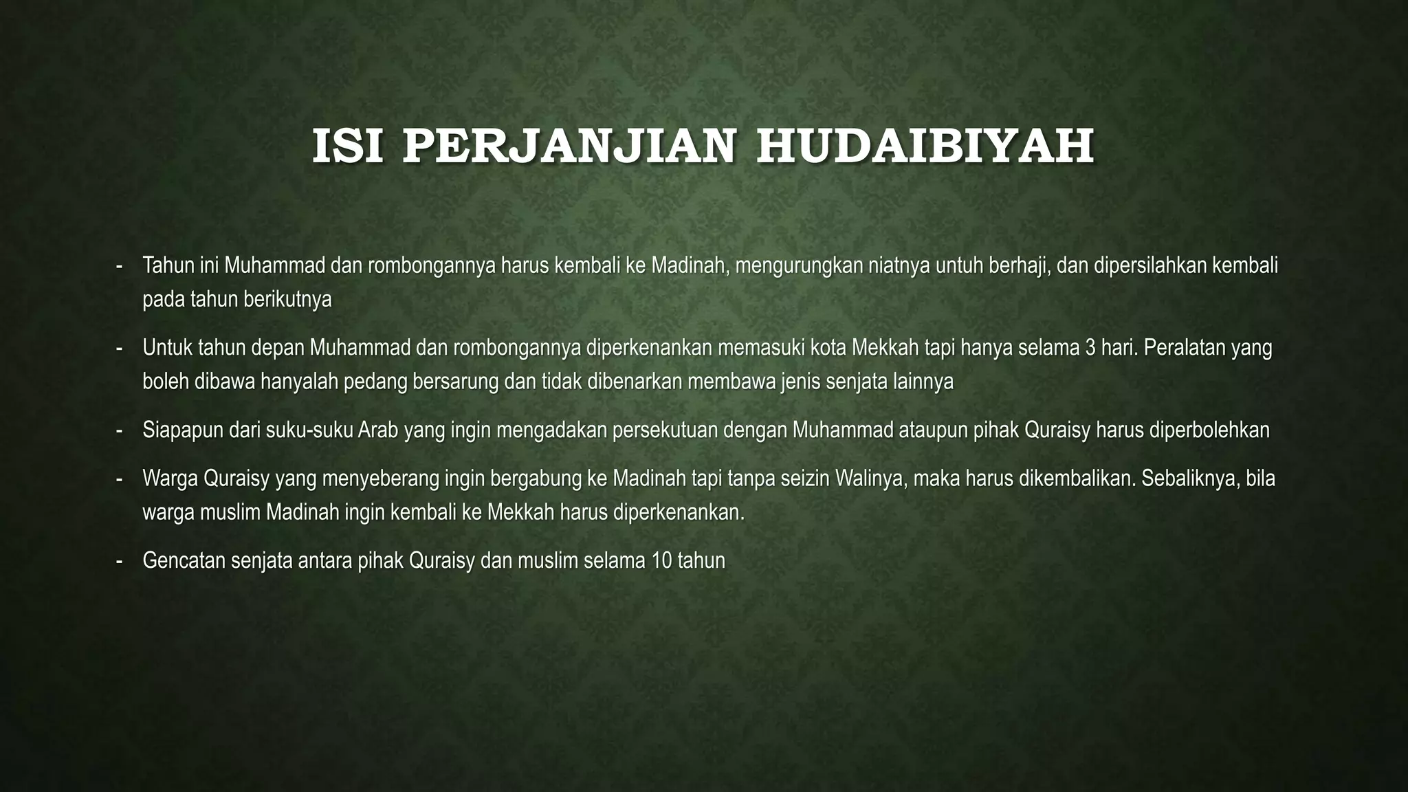 Perjanjian hudaibiyah | PPTX