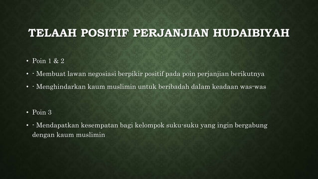 Perjanjian hudaibiyah | PPTX