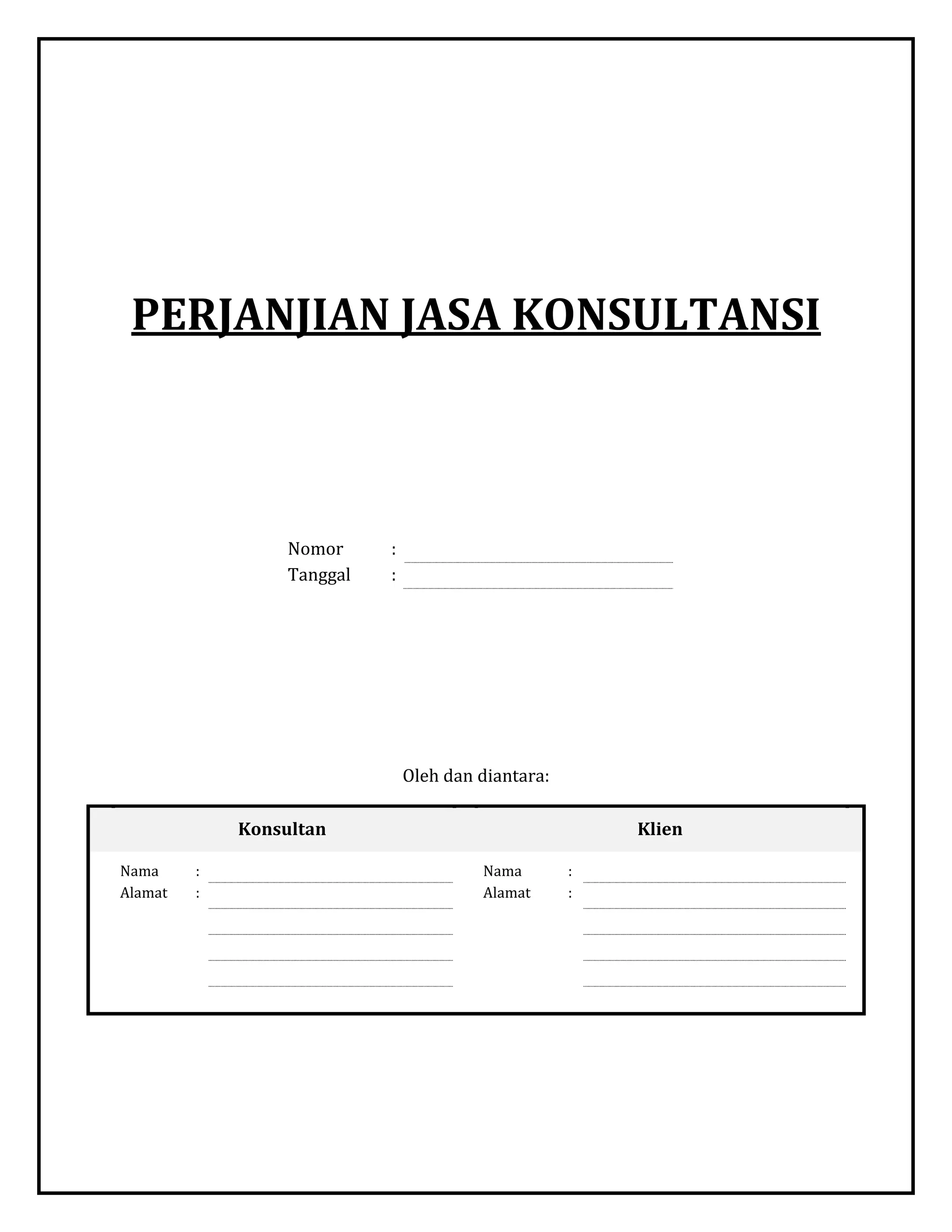 Perjanjian jasa konsultansi | PDF