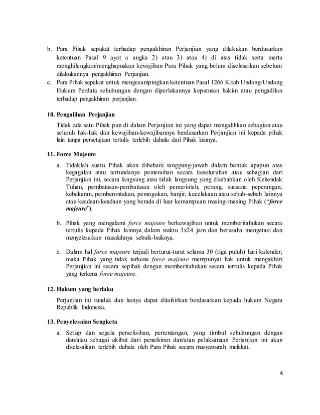 Perjanjian keagenan Produk | DOC