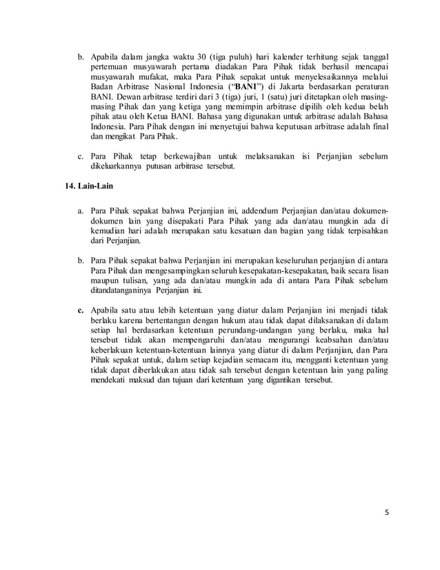 Perjanjian keagenan Produk | DOC