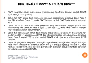 Perjanjian kerja | PPT