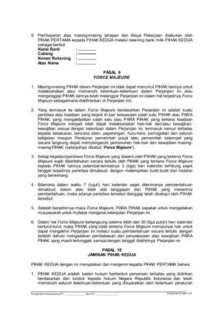 Contoh Perjanjian Kerjasama Implementasi Care General Insurance System ...