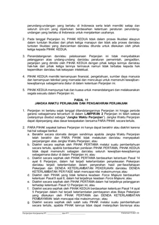Contoh Perjanjian Kerjasama Implementasi Care General Insurance System ...