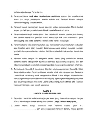 Perjanjian Lisensi Merek _Indonesia_Clean.docx
