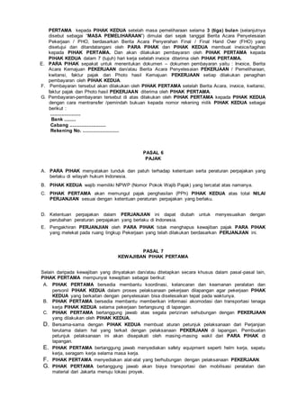 Contoh Perjanjian Pembangunan Mess Terbaru (Beli Perjanjian, Hub ...