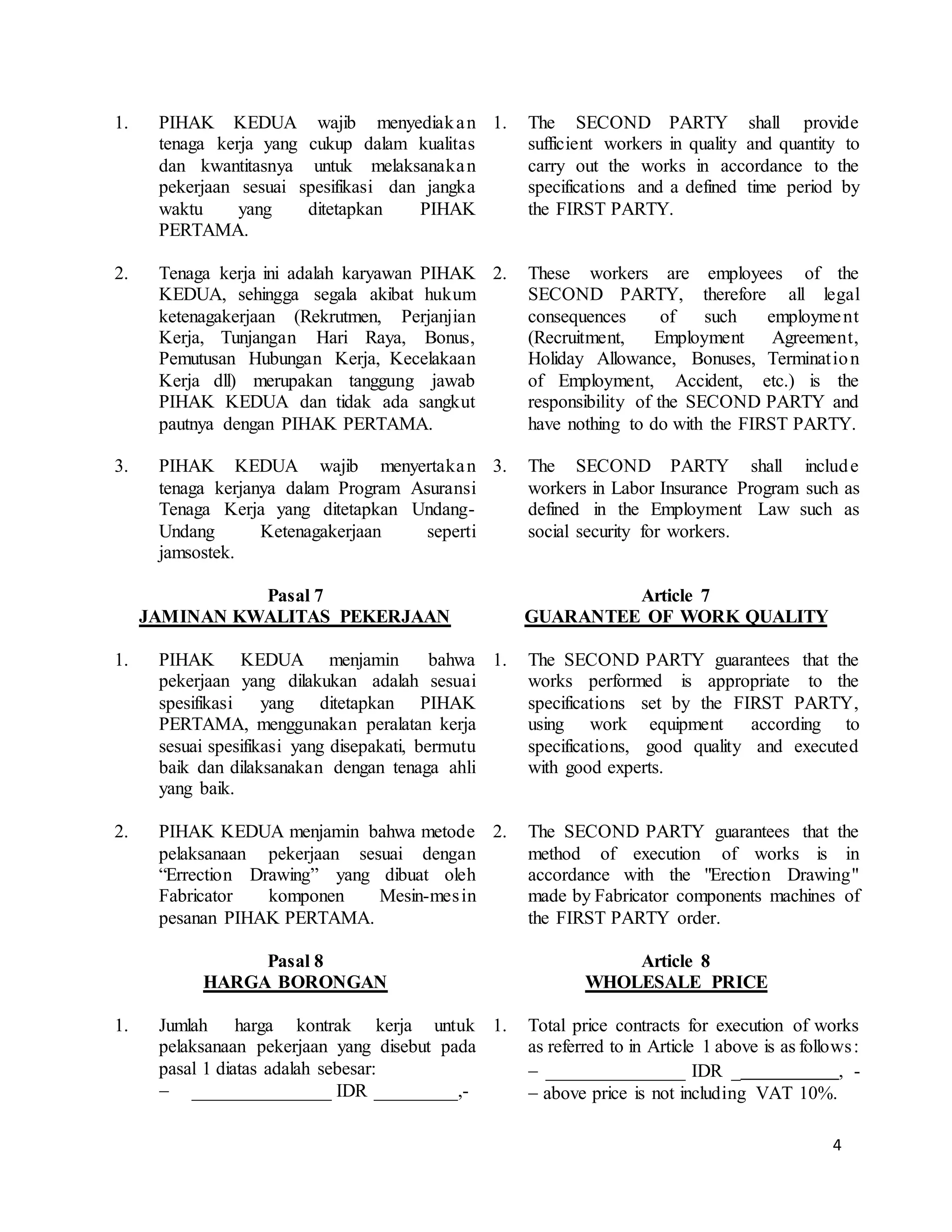 PEKERJAAN PEMBANGUNAN PABRIK SAWIT / CONSTRUCTION WORK OF PALM OIL ...
