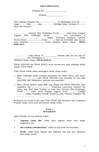 Perjanjian pengadaan kendaraan bermotor pemerintah | DOC