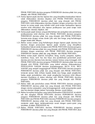 Contoh Perjanjian Pengikatan Jual Beli Saham Terbaru (Beli Perjanjian ...